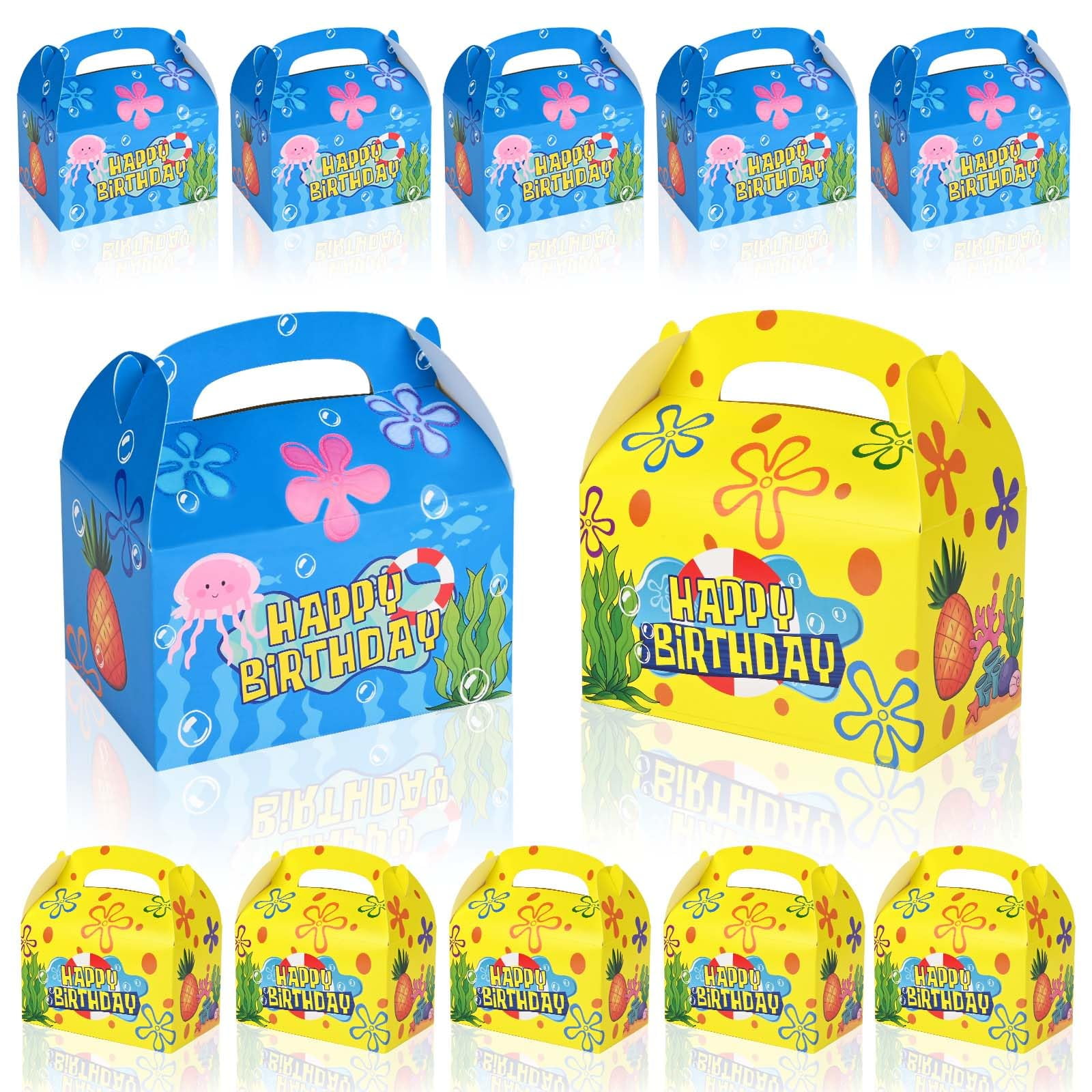 24Pcs Cartoon Themed Happy JKF25 Birthday Party Favor Boxes Tropical ...