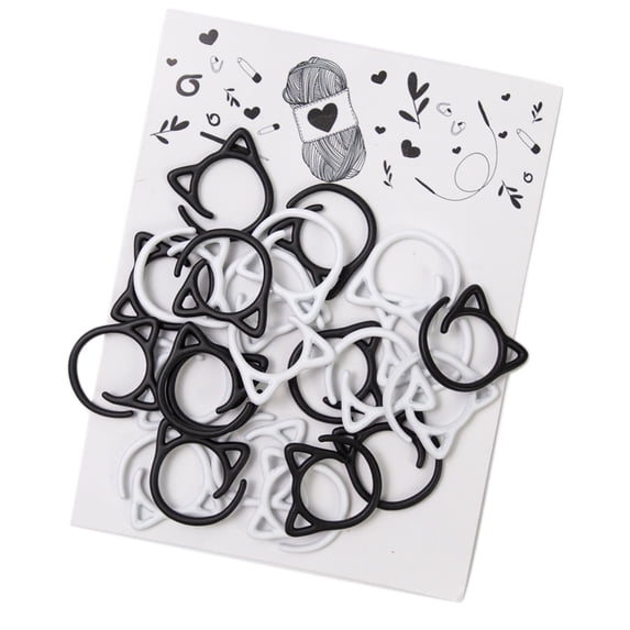 24Pcs Cats Shaped Locking Markers Rings Crochet Locking Markers Rings ...