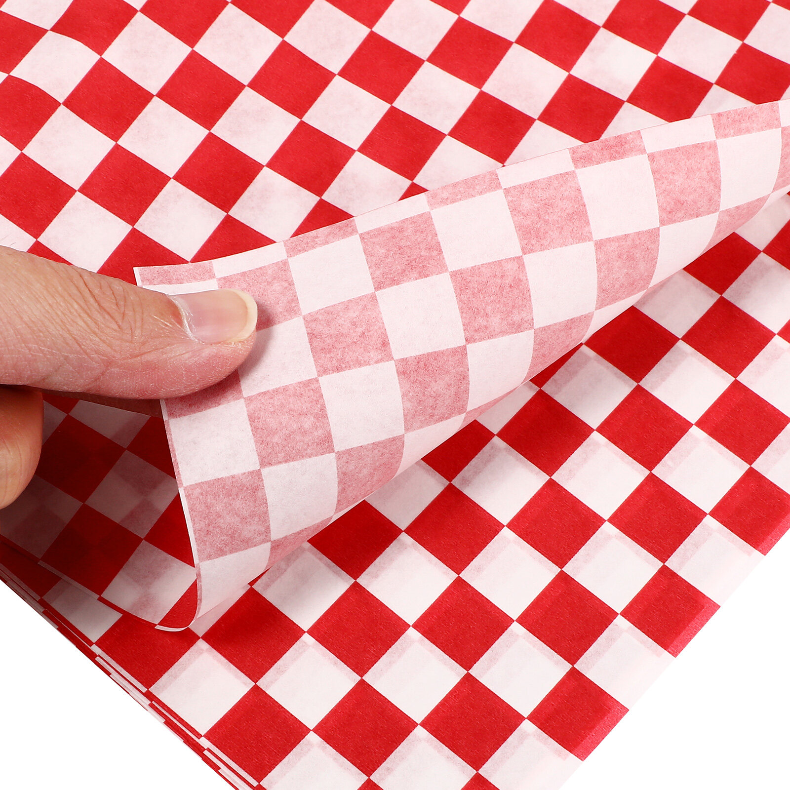 24Pcs Checkered Dry Waxed Deli Paper Food Grade Grease-proof Food ...
