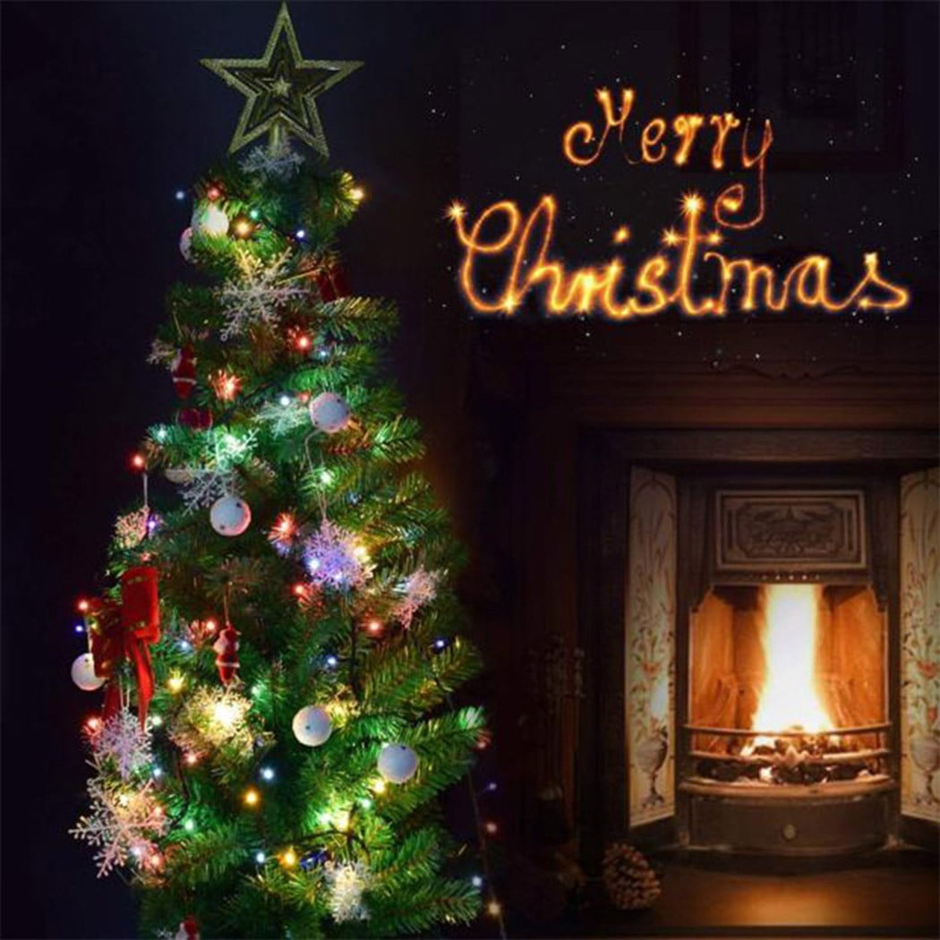 24Pcs Christmas 3D Snowflake String Decorations Xmas Tree Hanging ...