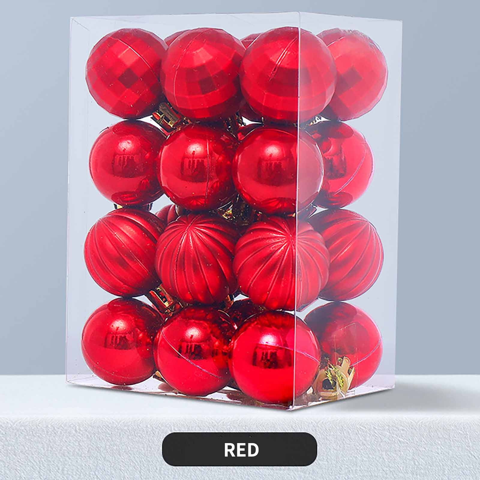 24Pcs Christmas Balls Ornaments for Xmas Tree - Shatterproof Christmas ...