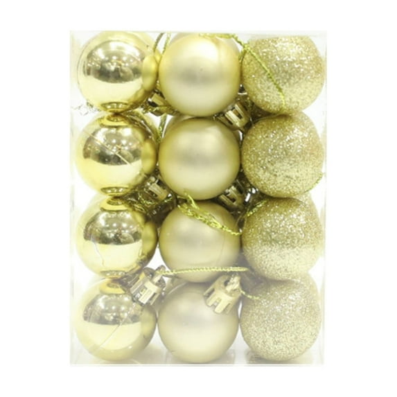24Pcs Christmas Ornaments Set Shatterproof Christmas Tree Ball ...
