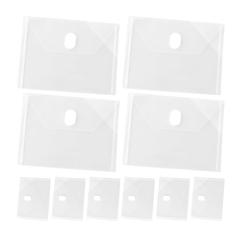 24Pcs Clear Plastic Envelope Storage Box with Tape Closure for Receipts ...