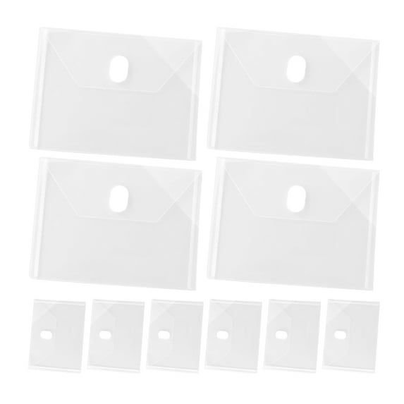24Pcs Clear Plastic Envelope Storage Box with Tape Closure for Receipts ...