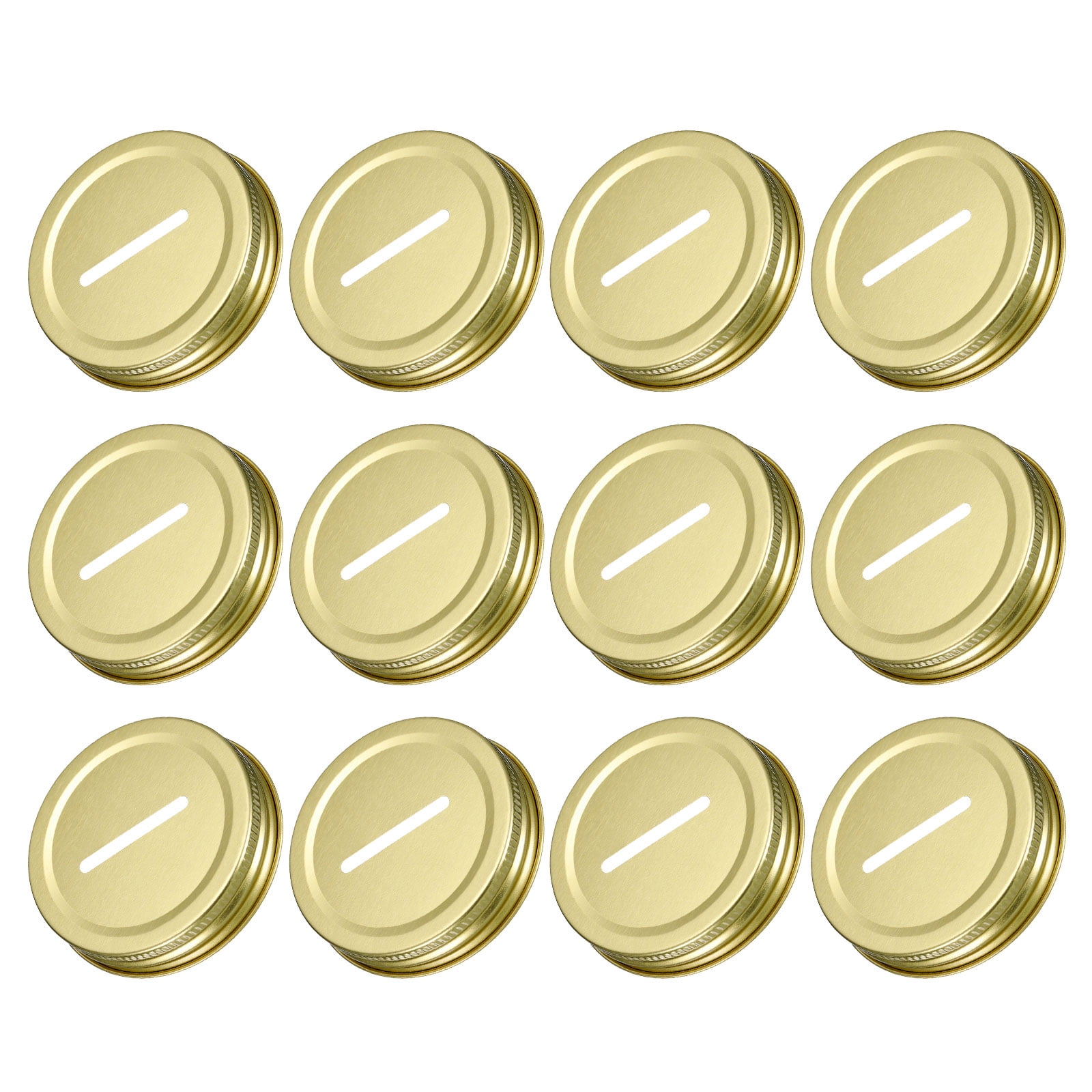 24Pcs Coin Slot Bank Lid for Mason Jar, Tin Plate Caps Inserts, 70mm ...