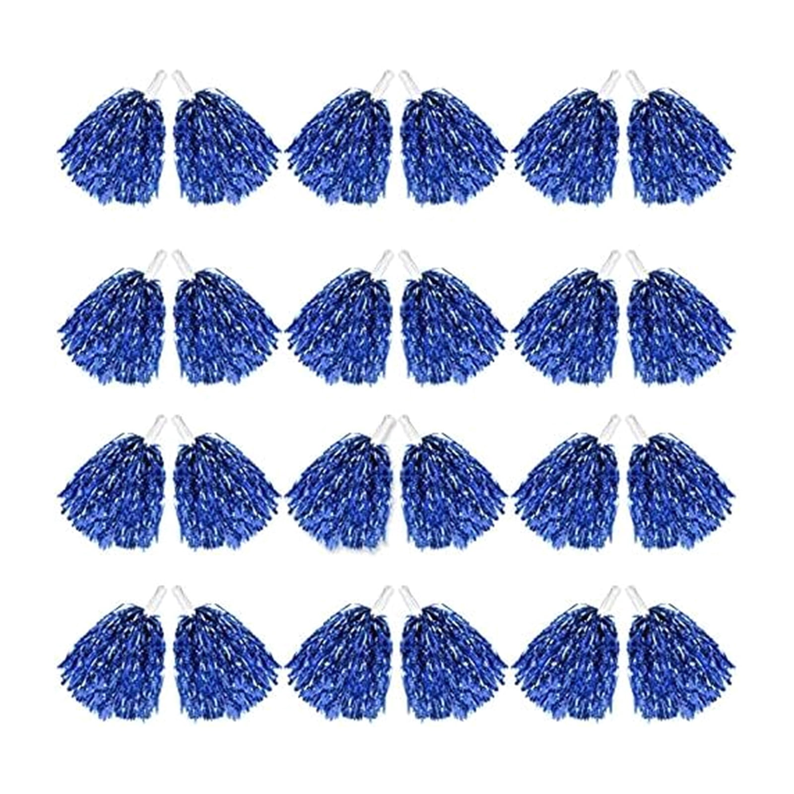 24Pcs Colorful Cheerleader Dancing Pompoms Set Shines Cheerleading Poms ...