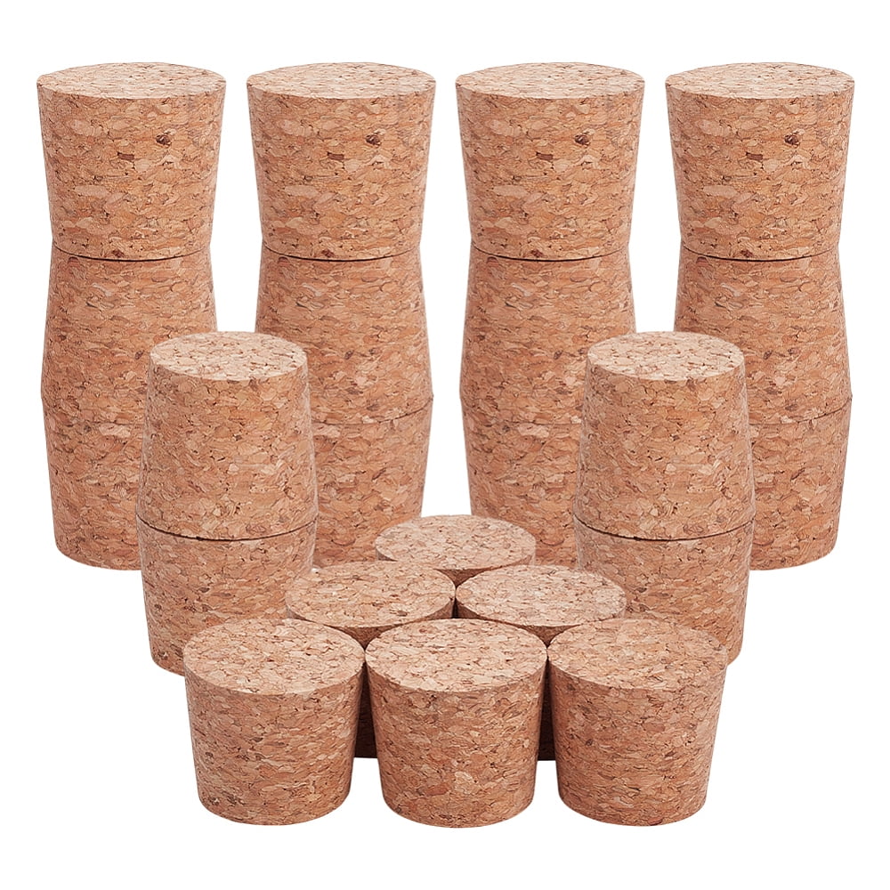 24Pcs Cork Stoppers for Glass Bottles 1.5~1.7 Inch Tapered Cork Plugs ...