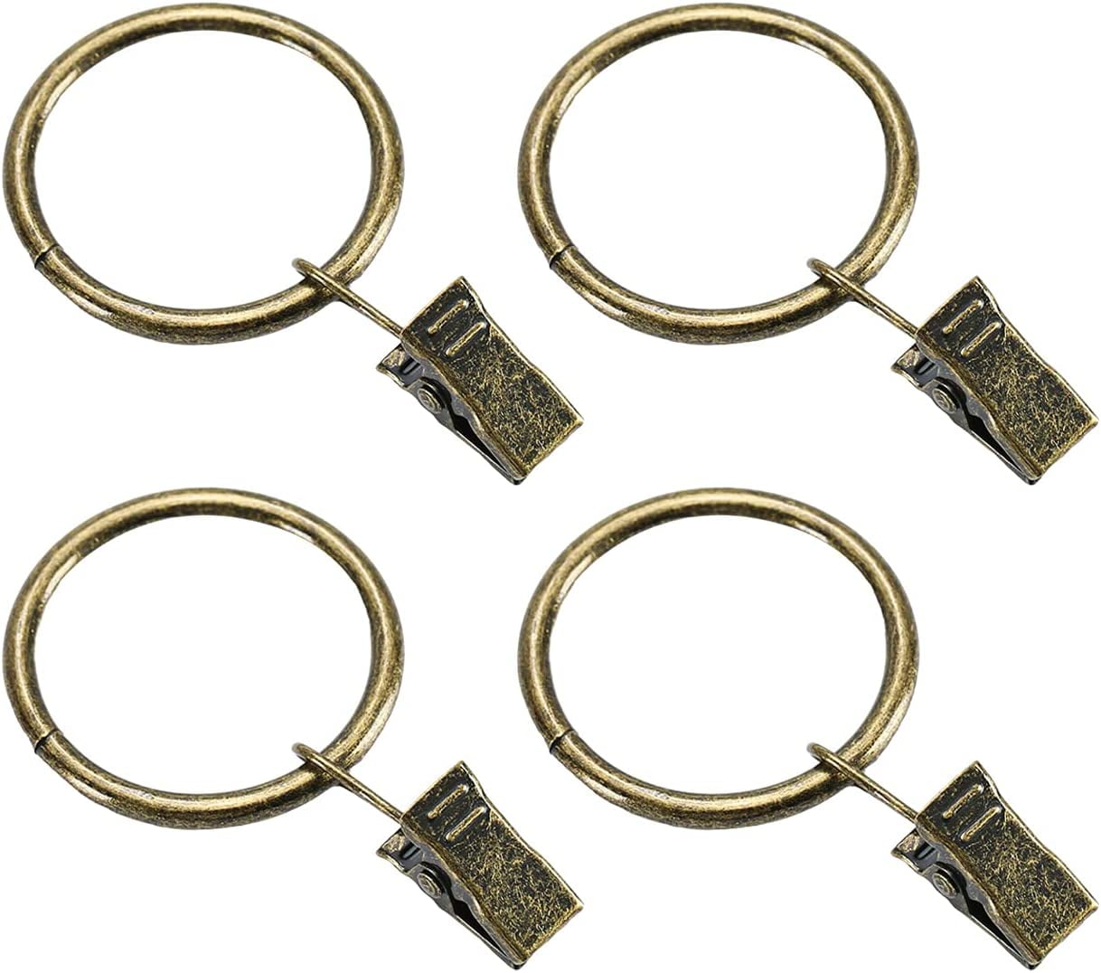24Pcs Curtain Clip Rings with Hooks, 1.26" Inner Dia 0.14" Thickness ...