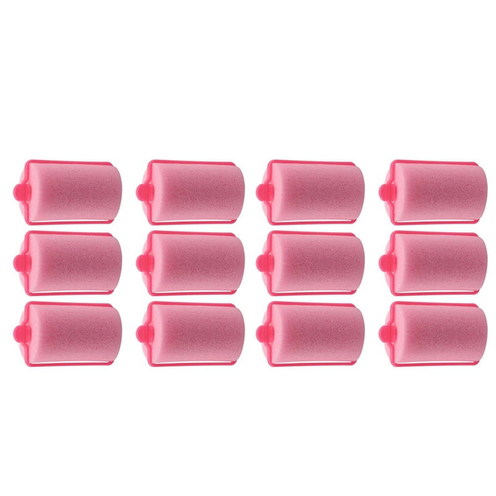 24Pcs Dark Pink Hair Styling Soft Foam Sponge Rollers Curlers ...
