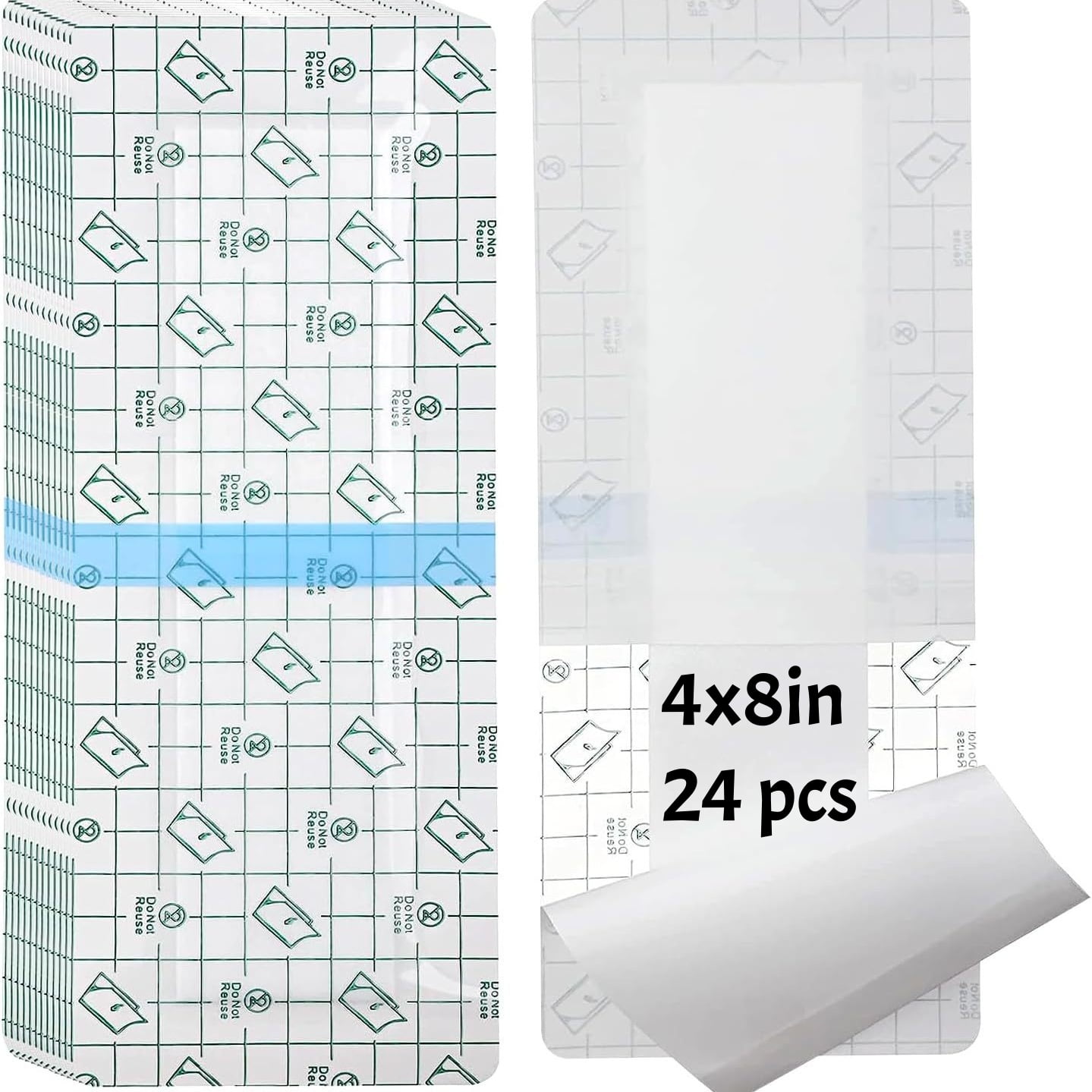 24Pcs Dialysis Catheter Shower Cover, 4" x 8" Clear Shower Protector ...