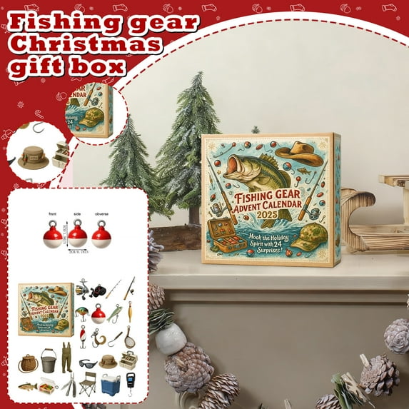 24Pcs Fishing Gear Christmas Advent Calendars, Creative Fishing Gear ...