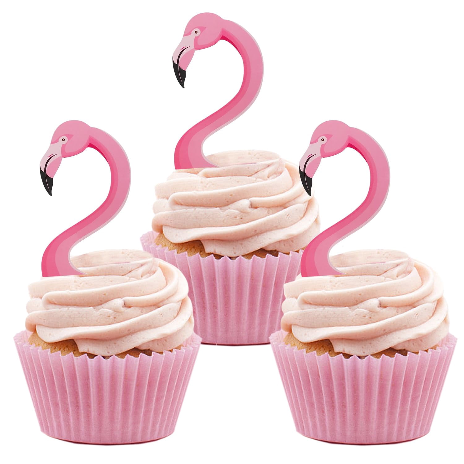 24Pcs Flamingo Cupcake Toppers, Tropical Aloha Cake MDH1Decorations for ...