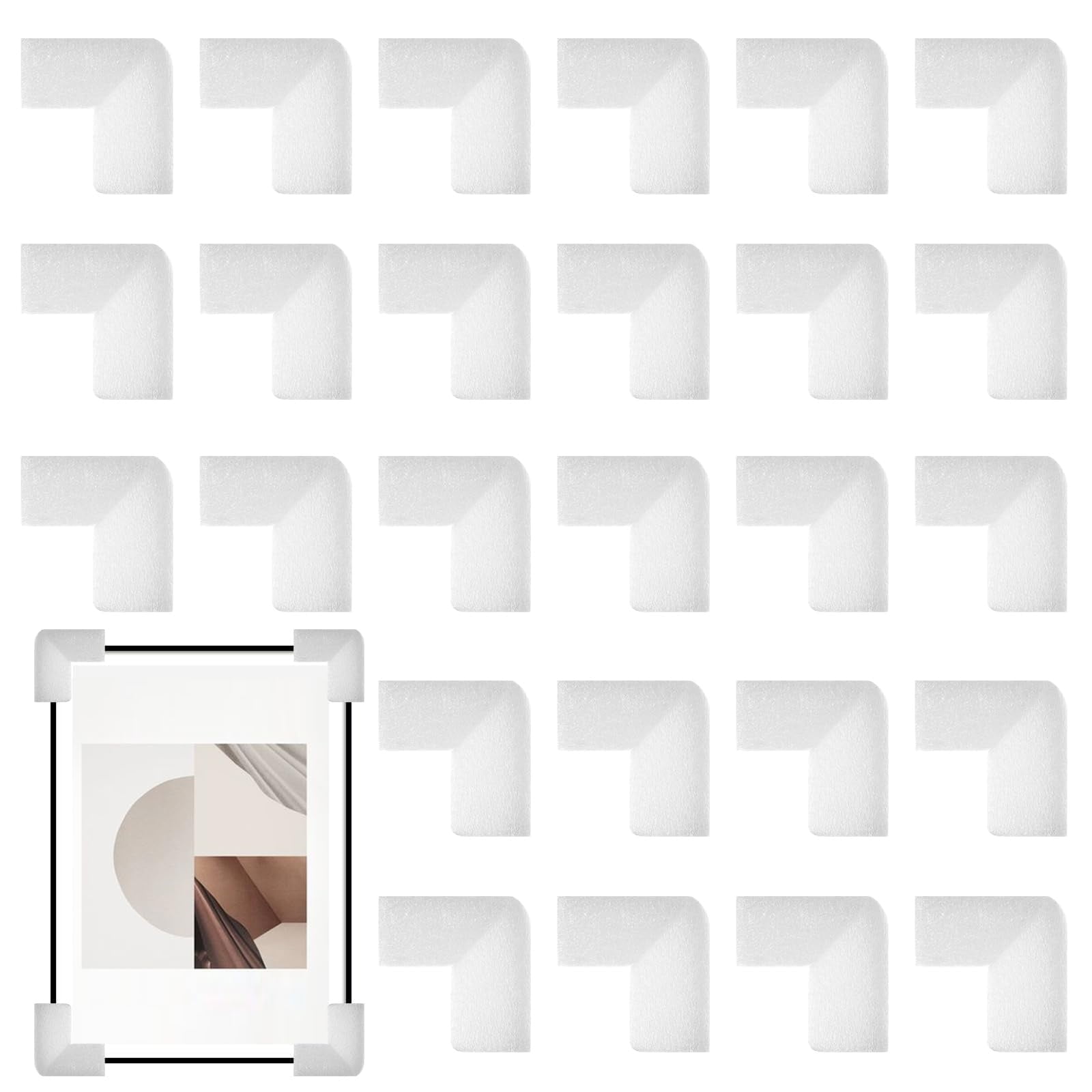 24Pcs Foam Corner Protectors for Moving Mirror TV Box, Reusable Frame ...