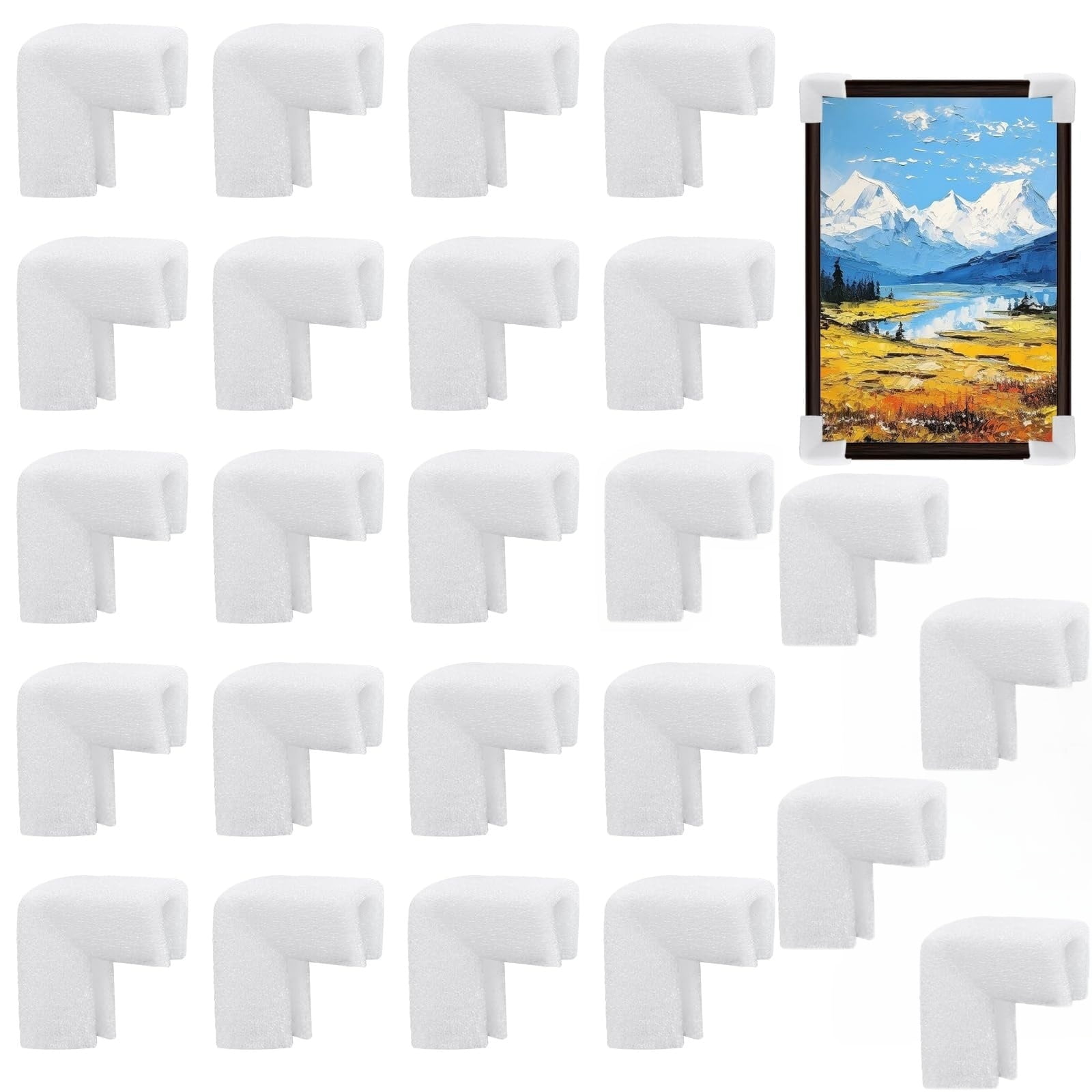 24Pcs Foam Corner Protectors TV Foam Corners for TV Frame Photo Mirror ...