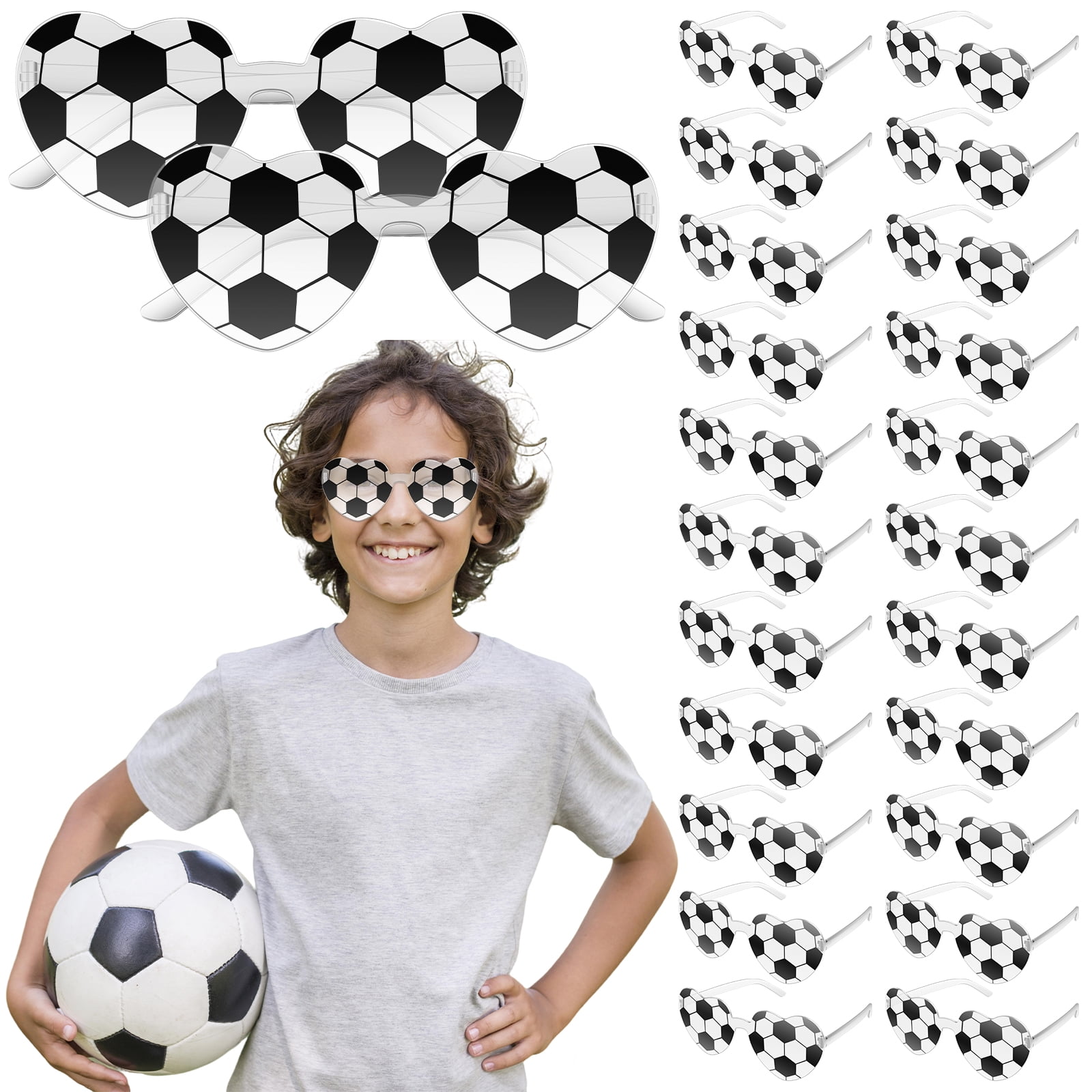 24Pcs Football Sports Glasses Fashion Plastic Soccer Glasses Football ...