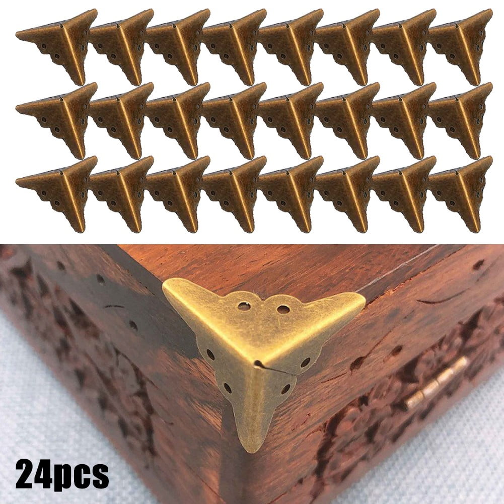 24Pcs Furniture Corner Protector 18mm Antique Bronze Triangle Edge ...