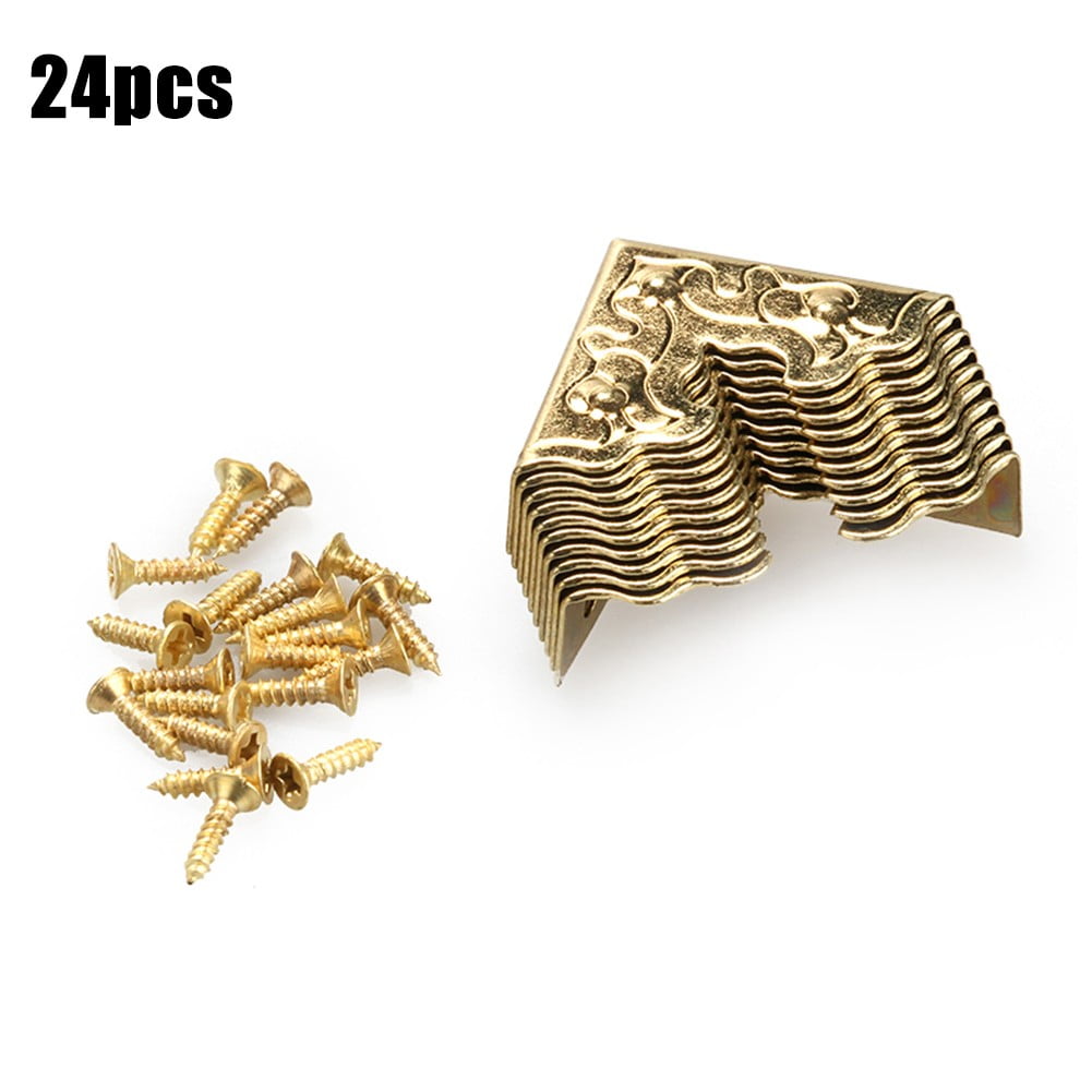 24Pcs Furniture Corner Protector 25mm Gold Triangle Edge Decorative ...