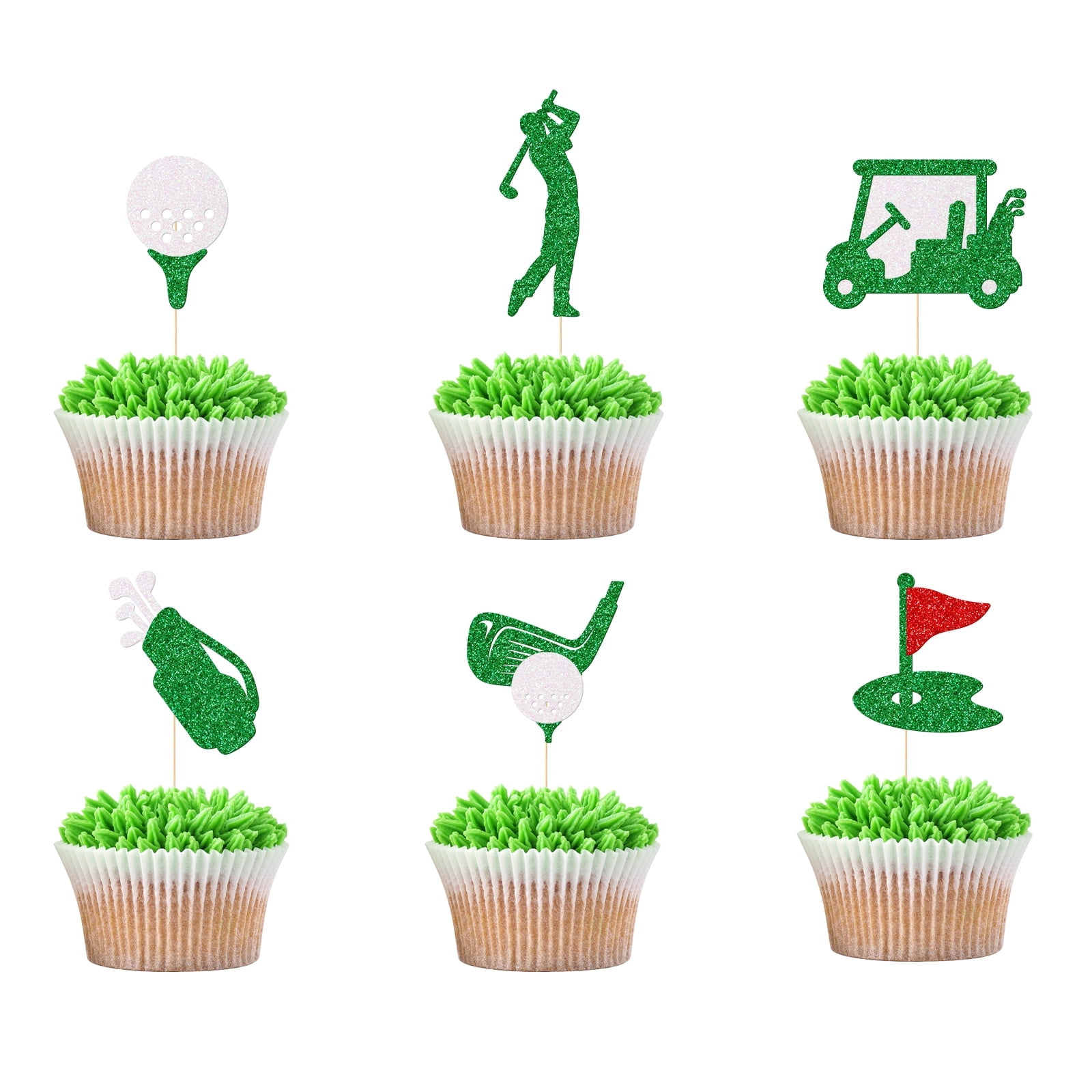 24Pcs Golf Cupcake Toppers, Golf Birthday Party Decorations, Golf Decor ...