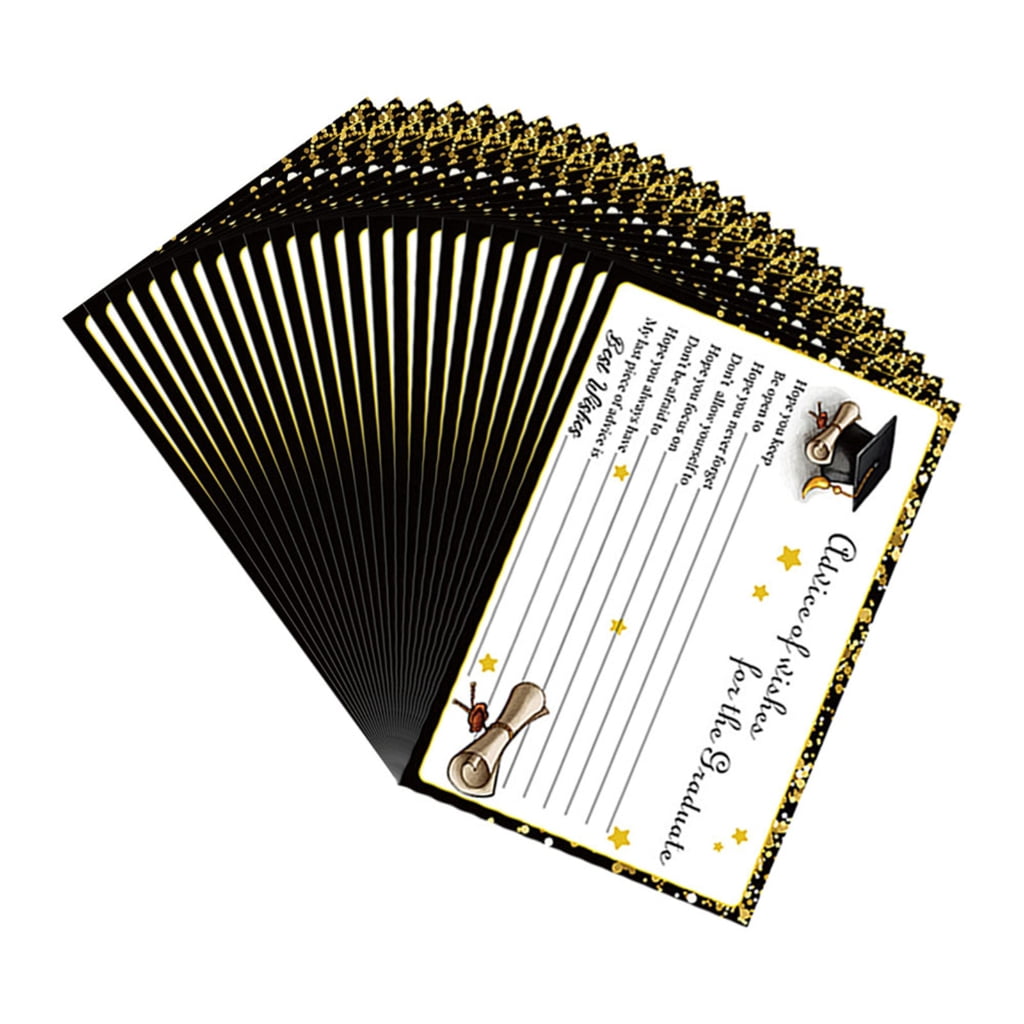 24Pcs Graduation Advice Cards 6x4Inch Wishes Cards Graduation Wishes ...