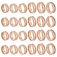 24Pcs Grooved Finger Ring 6 Styles Stainless Steel Ring Core Blank 8mm ...