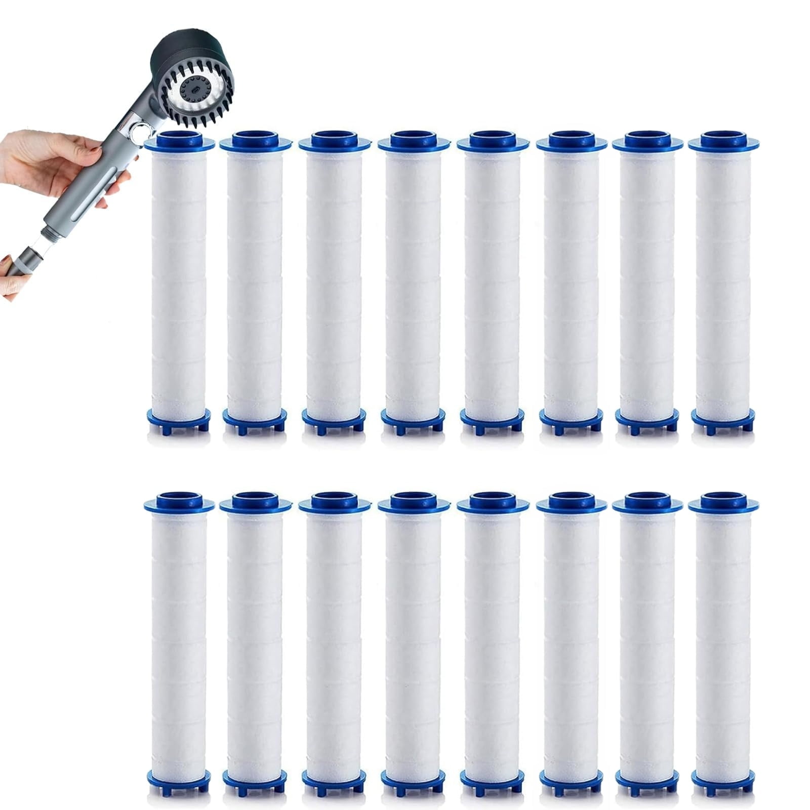 24Pcs Ion Drops Shower Head Filters, 3.7in Filtered Showerhead, PP ...