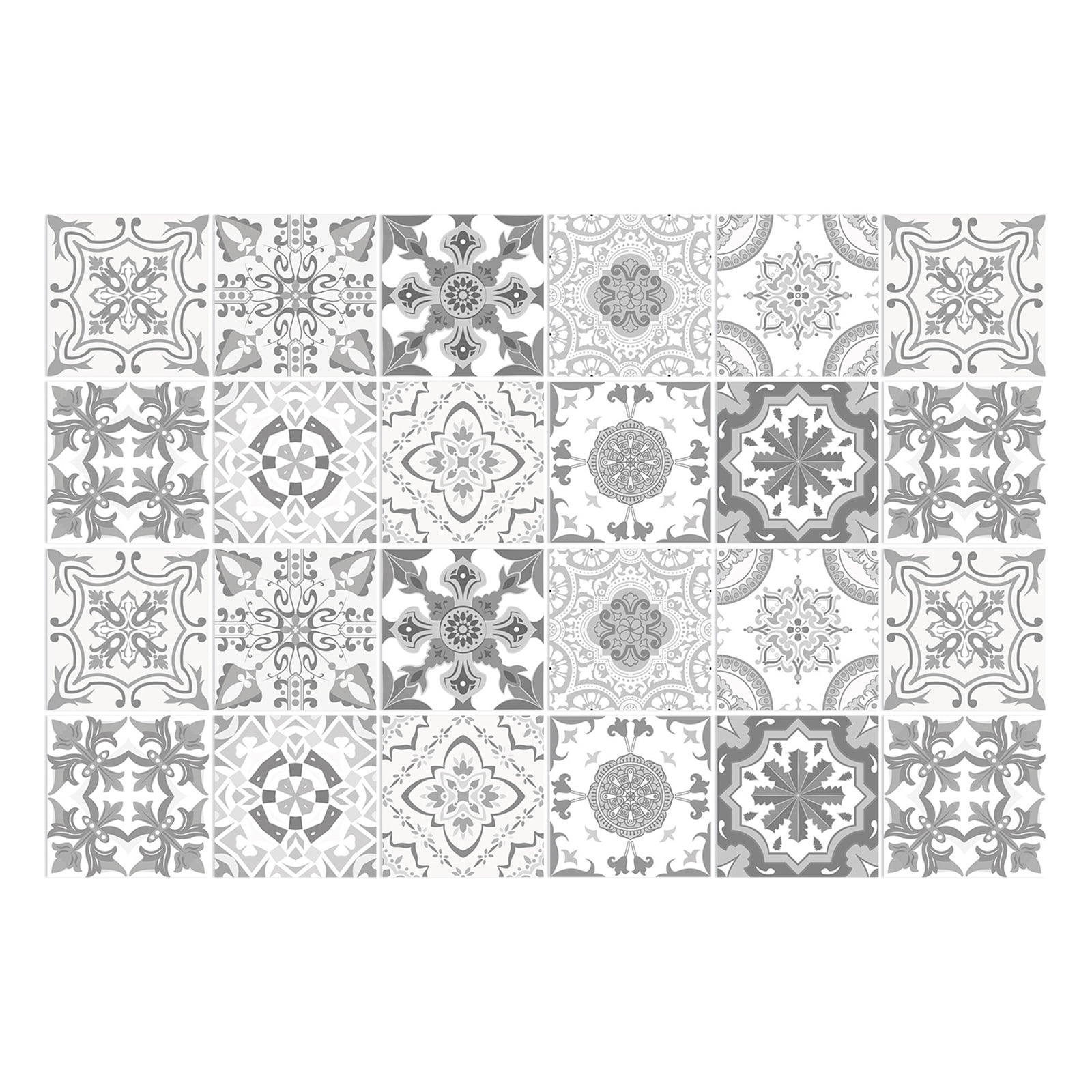 24Pcs Kitchen Tile Stickers Stick Backsplash Tiles Self-Adhesive ...