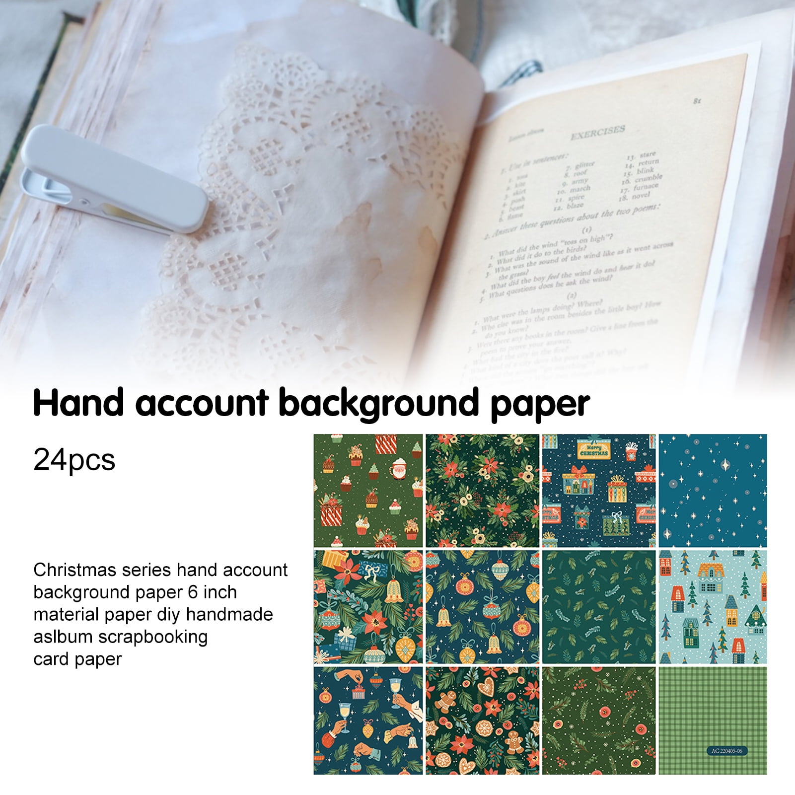 24Pcs Long-Lasting Handicraft Paper Set - Wear-Resistant, Colorful ...