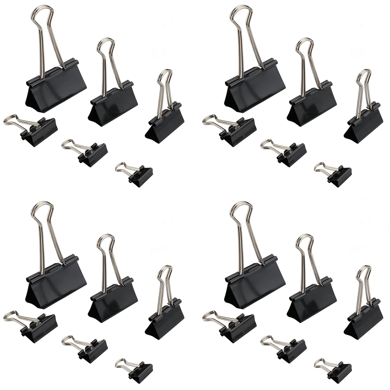 24Pcs Long Tail Metal Binder Clip Paper Clamp Stainless Steel Foldback ...