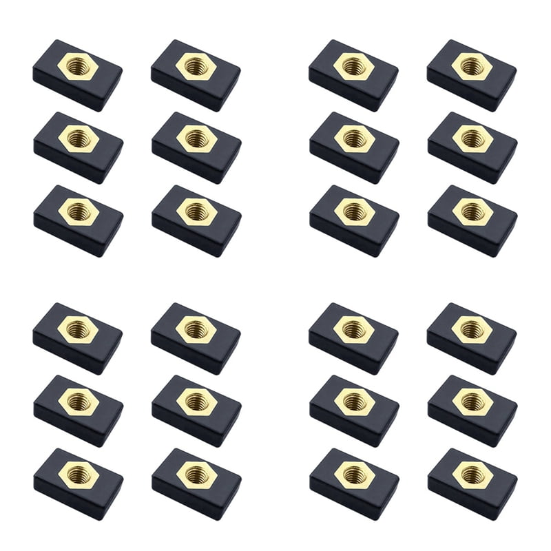 24Pcs M6 Copper Sliding Nut Side Mount Slide Track Rail Fishing Rod ...