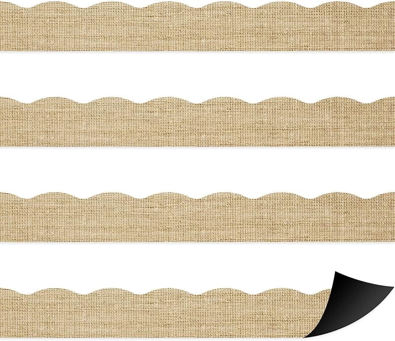 24Pcs Magnetic Burlap Classroom Bulletin Board Border Magnetic Border ...
