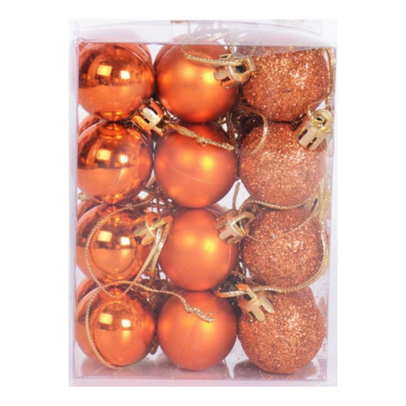 24Pcs Mini Christmas Ornament Balls - 1.18in Shatterproof Plastic Pendants | Shiny/Matte/Glitter ...