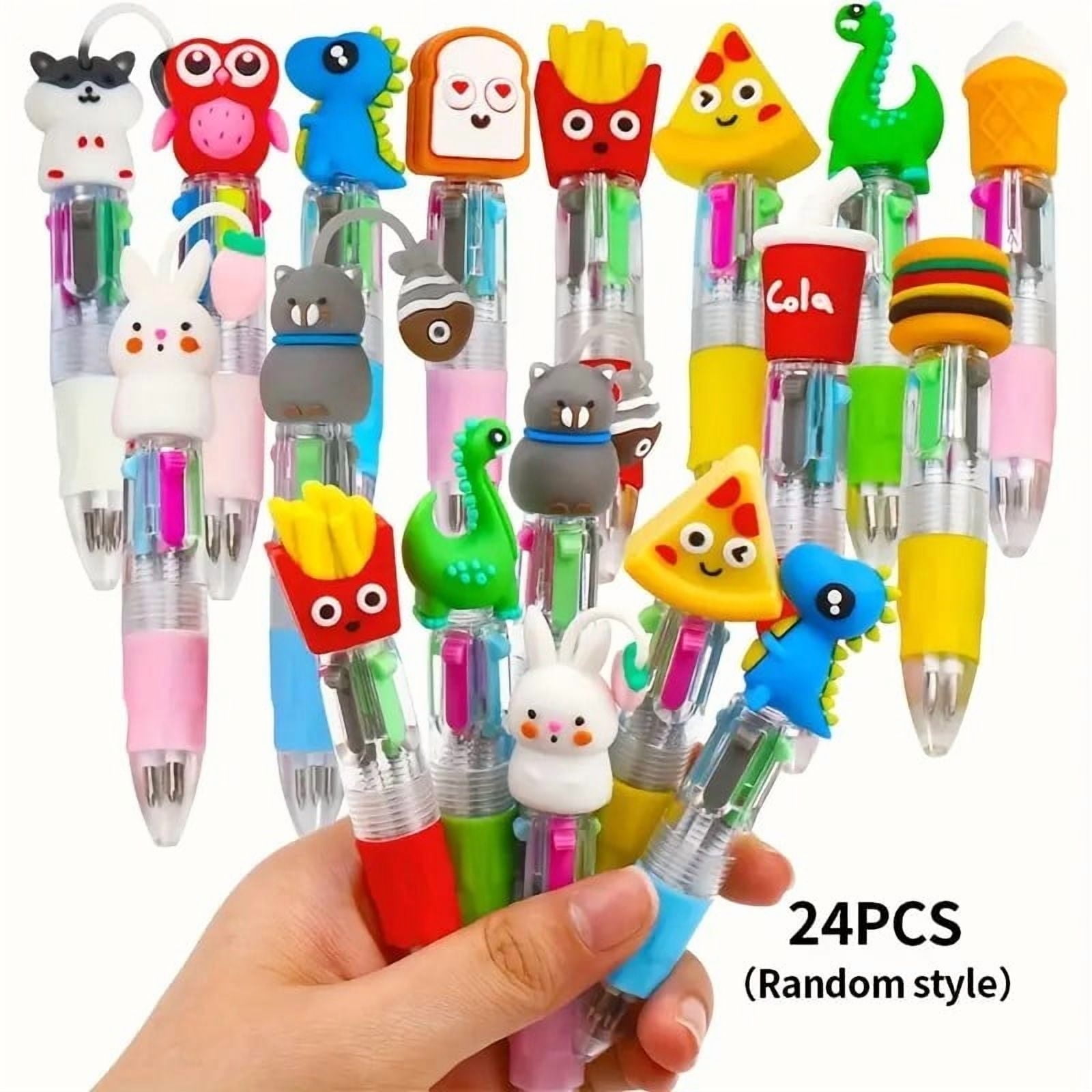 24Pcs Mini Multicolor Pens in One 4-in-1 Cute Pens Bulk Ballpoint Pen ...