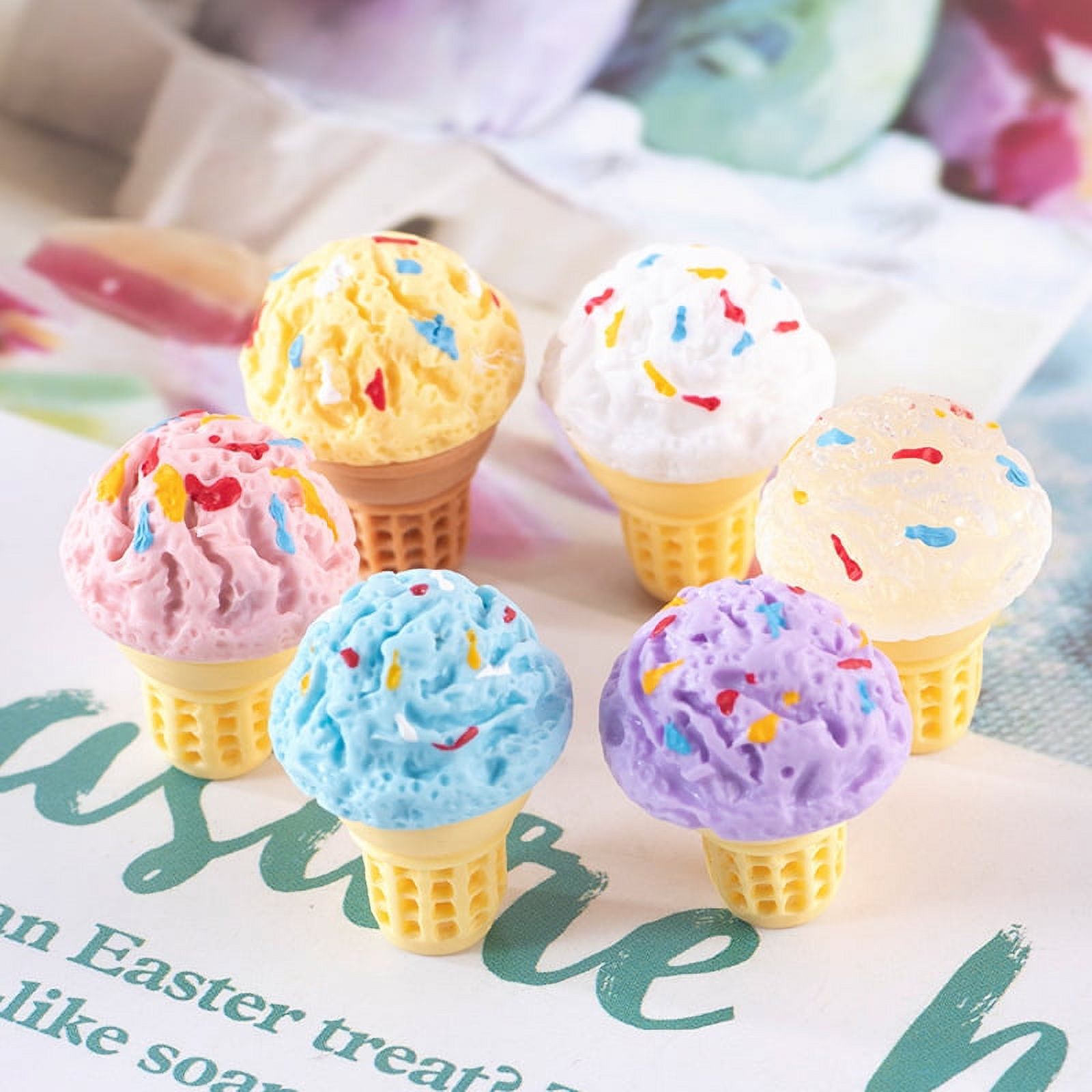 MLINS Miniature Ice Cream Shop Prop Resin Detailed Doll House ...