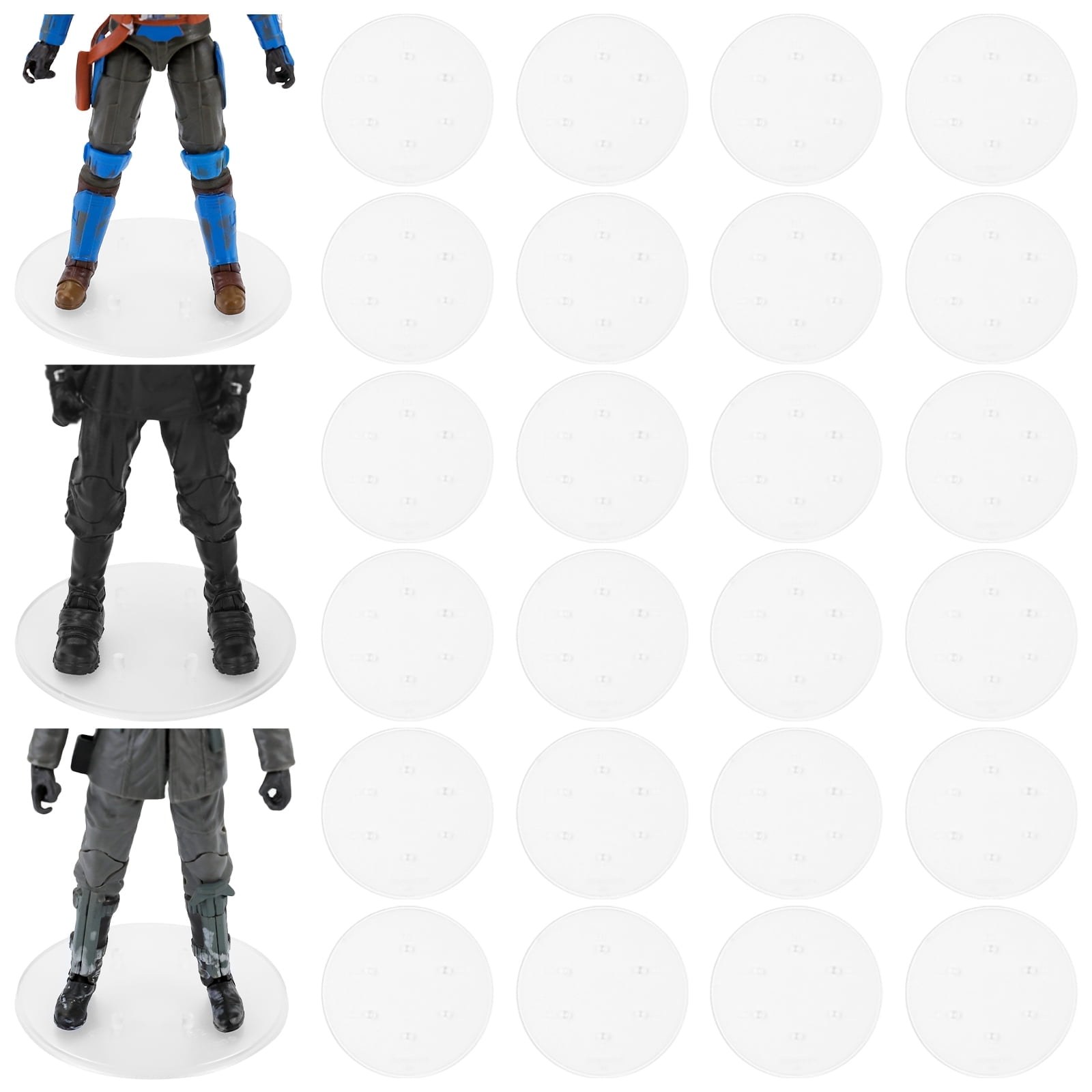 24Pcs Multi-Peg Stand Base for 6" SW Black Black Series MOTU Classified ...