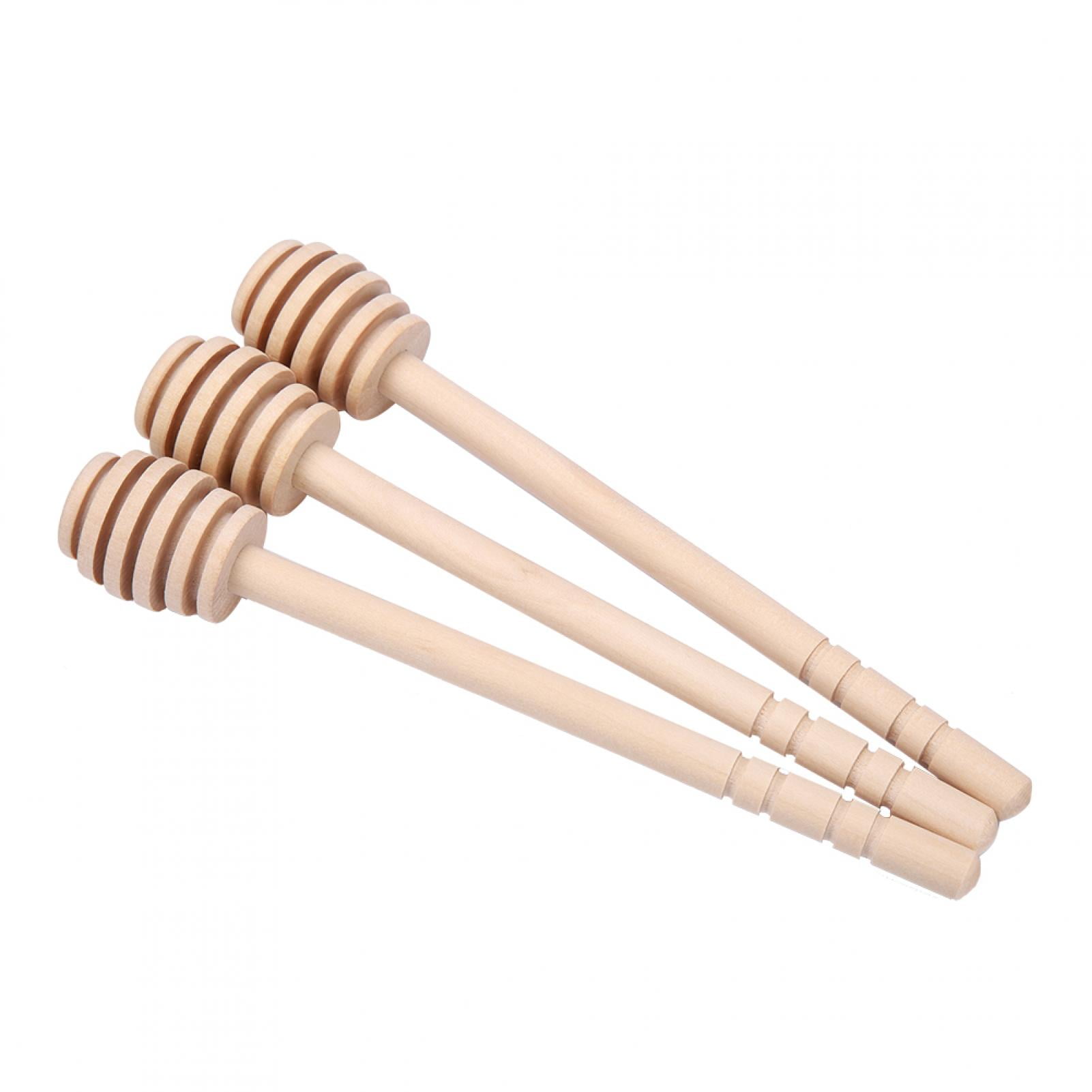 24Pcs Natural Wood Honey Dipper Sticks - Multi-Layer Syrup Drizzler ...