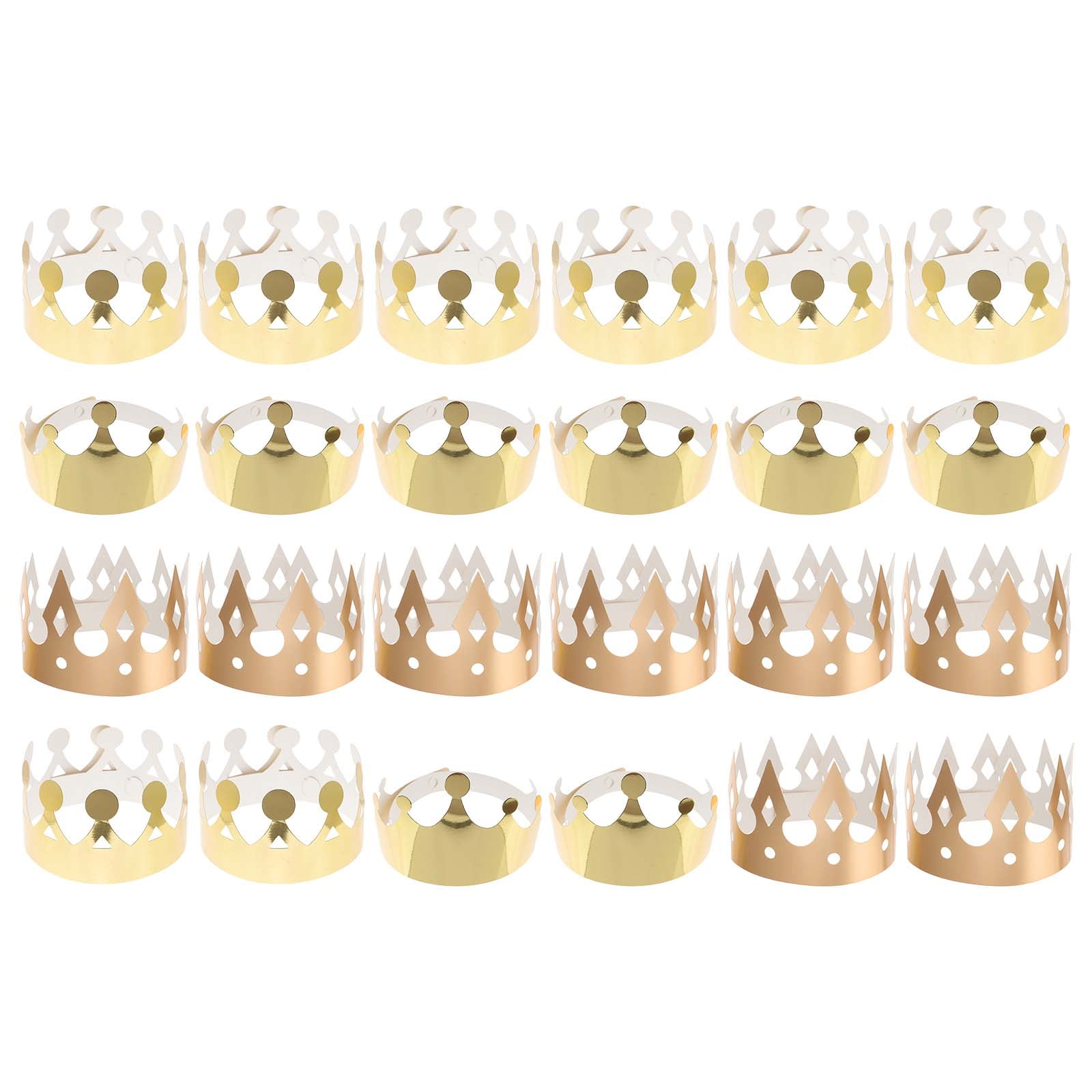 Paper crowns 24Pcs Party Crown Hats Paper Crown Caps Crown Birthday ...