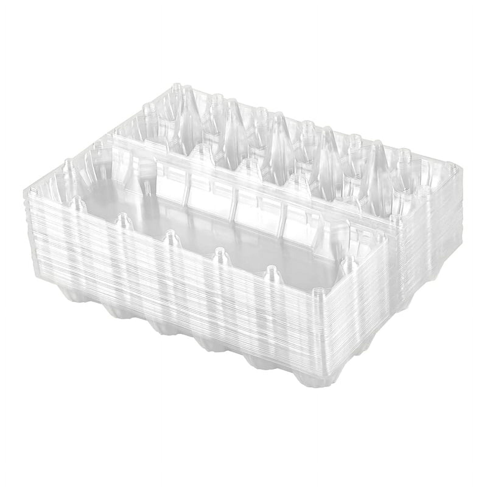 24Pcs Plastic Egg Cartons Bulk Clear Chicken Egg Tray Holder for Family ...