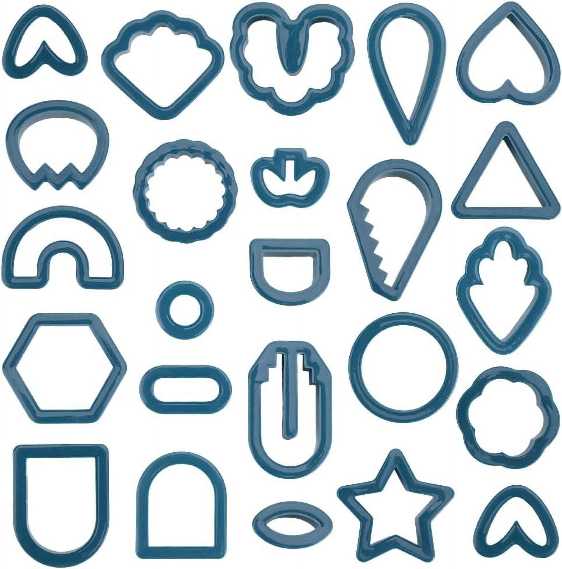 24Pcs Polymer Clay Cutters Multi Shapes Geometric Clays Earring Cutter ...