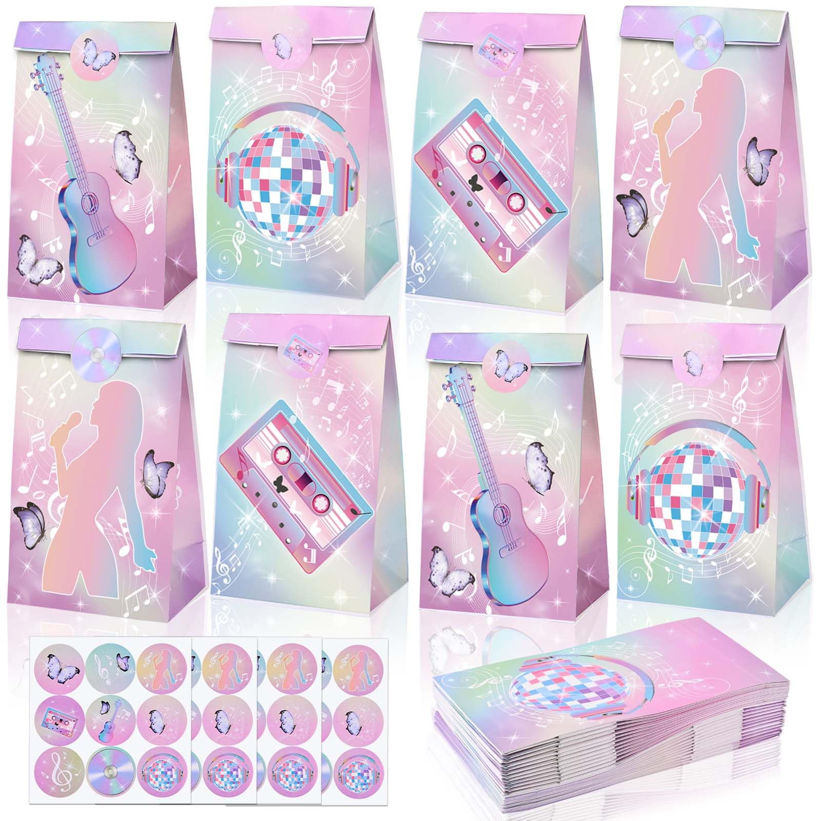 24Pcs Popular Music Birthday MSF2 Party Favor Bags Singer Music Paper ...