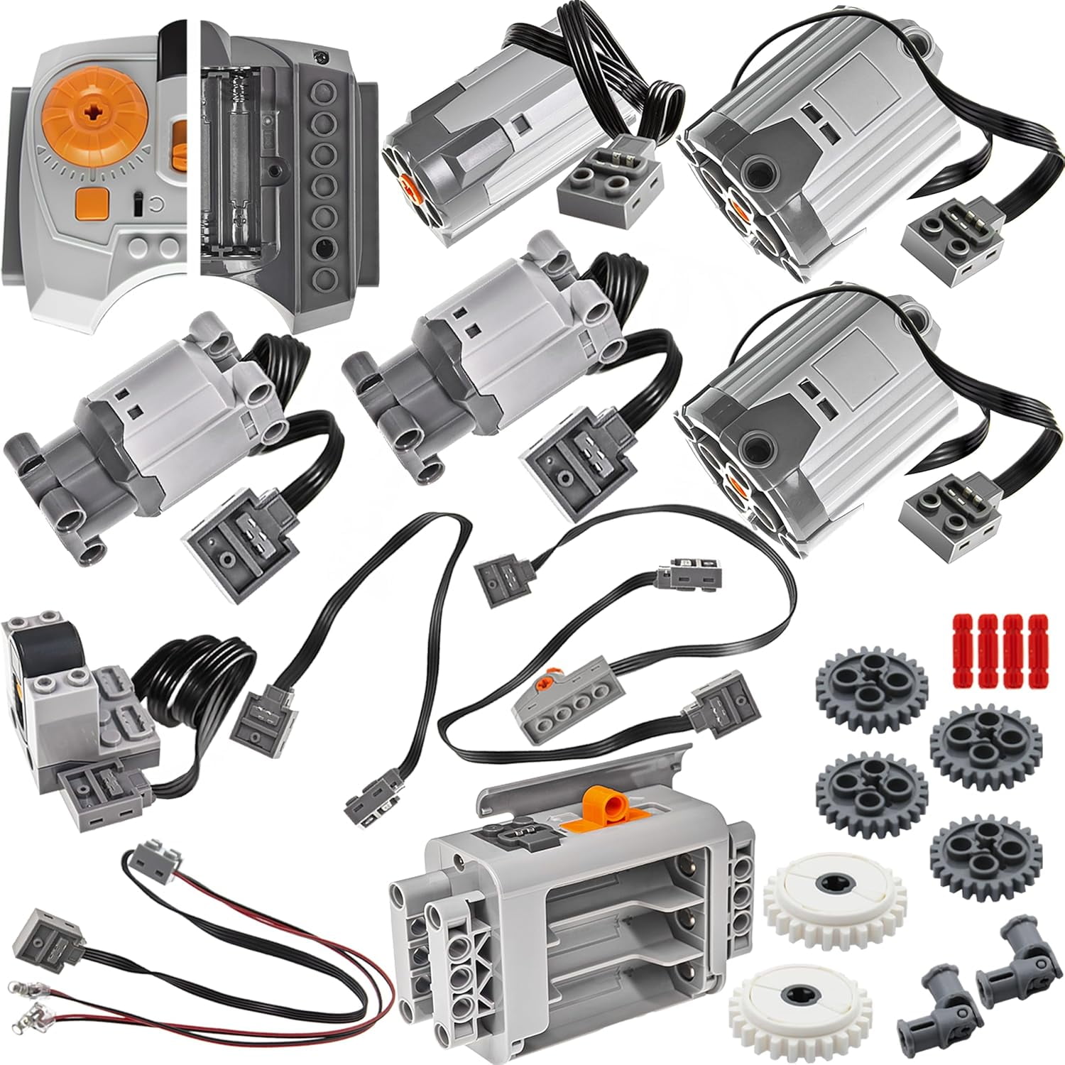 24Pcs Power-Function Technic-Parts Kit M/L/XL Motor IR Remote Control ...