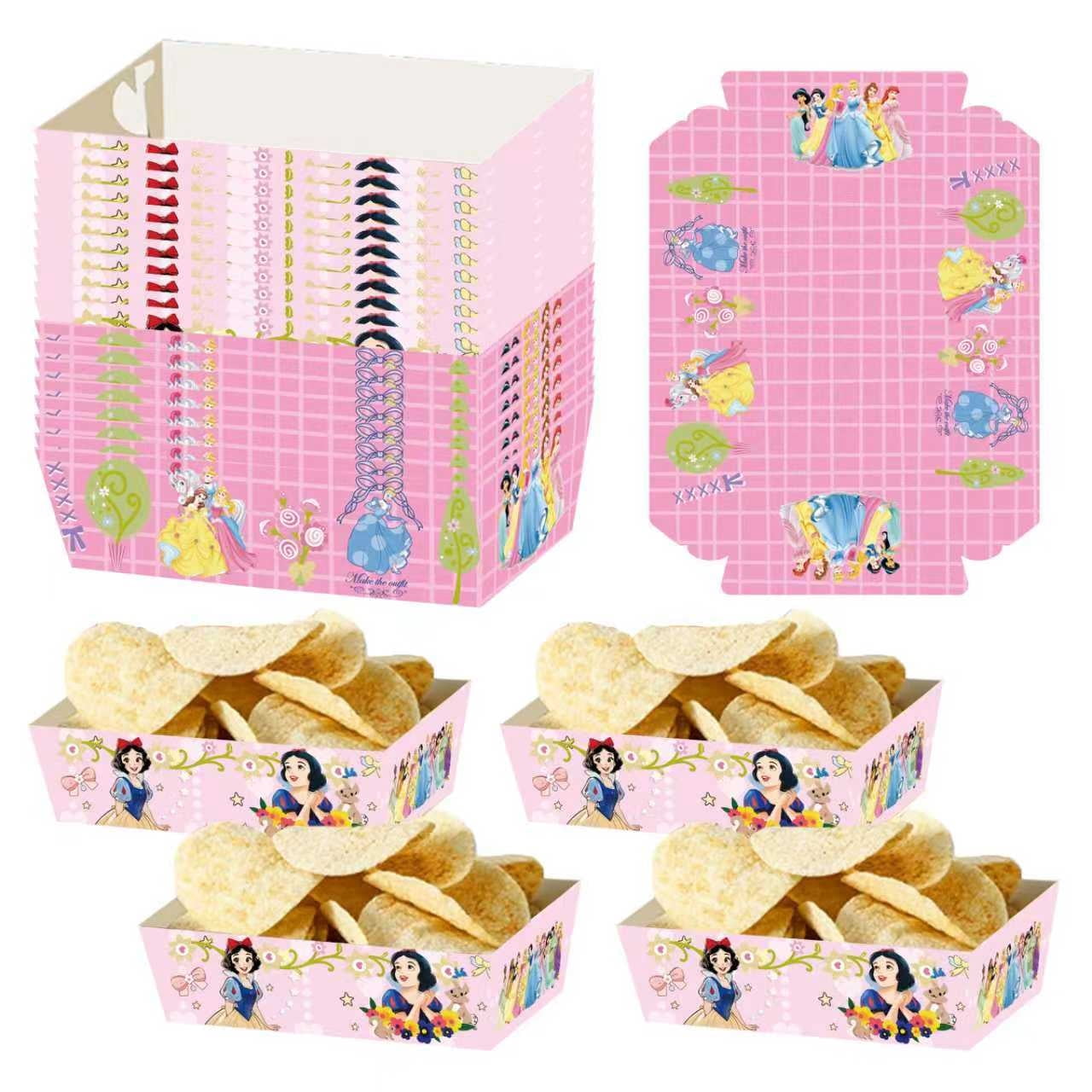 24Pcs Princess Disposable Paper Trays , Princess Birthday Party ...