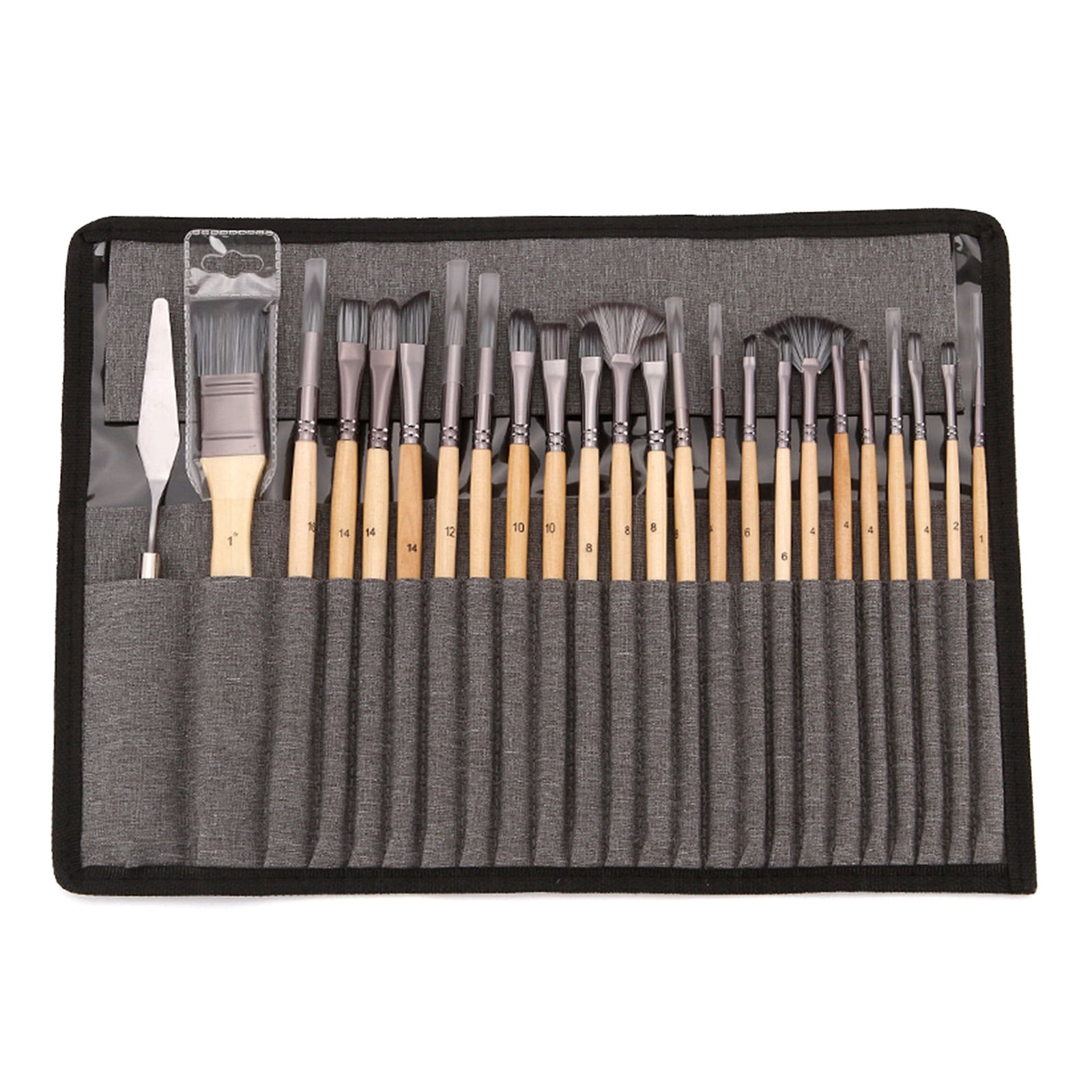 24Pcs Professional Paint Brush Artists Paintbrush Kit for Beginner ...