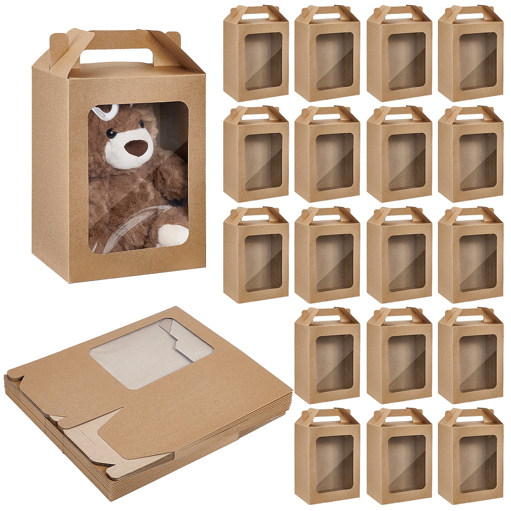 24Pcs Rectangle Paper Storage Gift Boxes Visible Winbow Gift Packaging ...