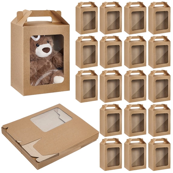 24Pcs Rectangle Paper Storage Gift Boxes Visible Winbow Gift Packaging ...