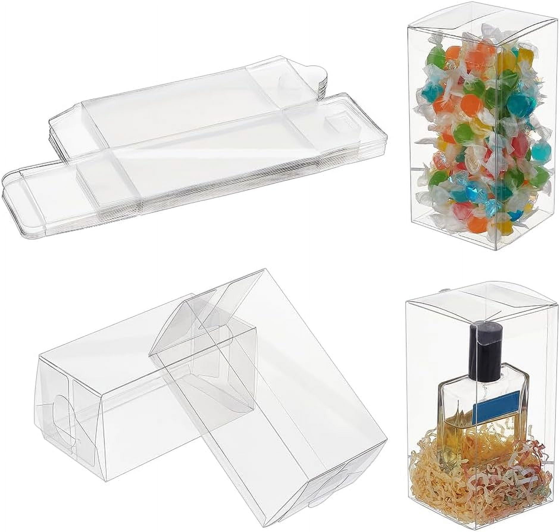 24Pcs Rectangle Transparent Plastic PVC Box Gift Packaging Waterproof ...