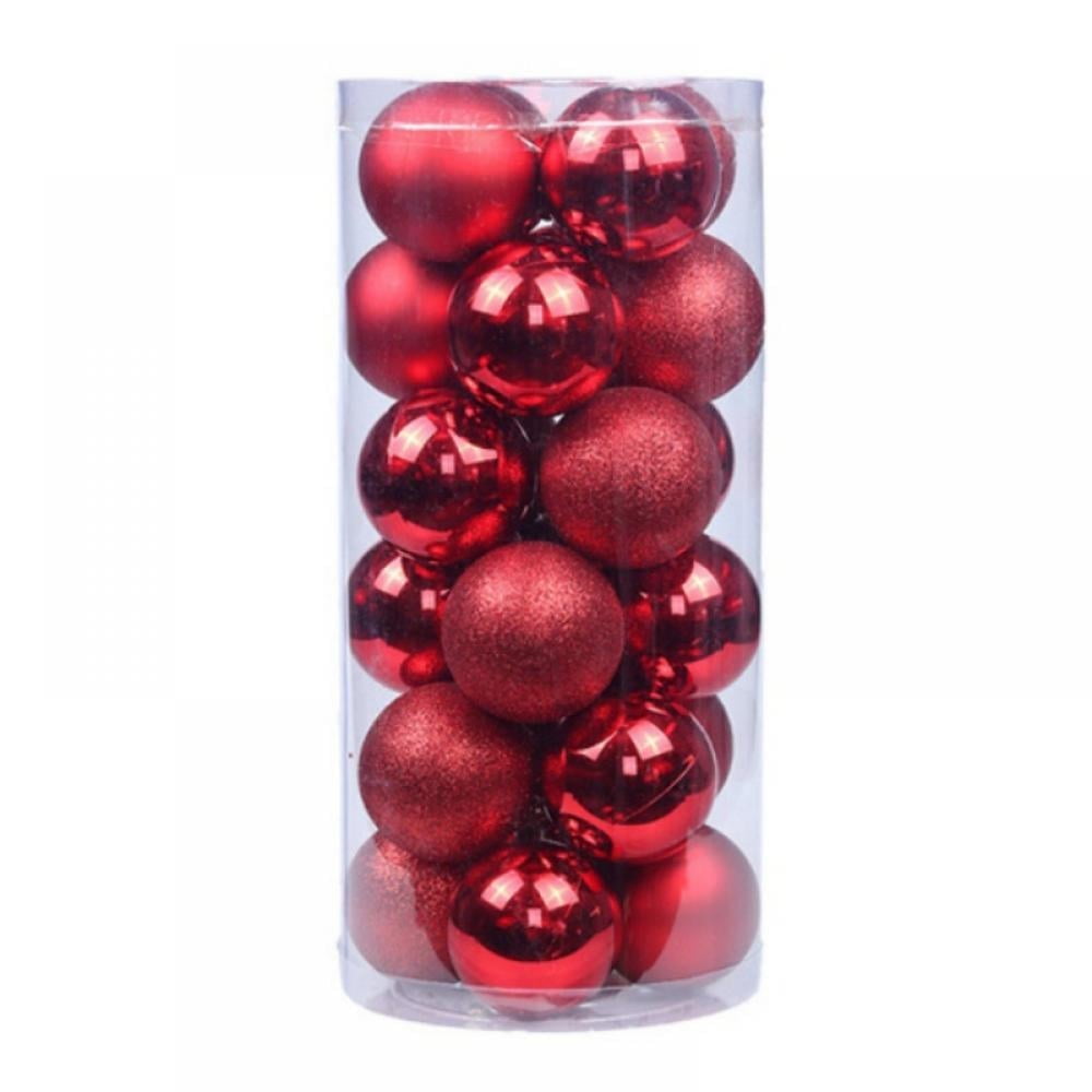 24Pcs Multicolor Christmas Balls Ornaments - Shatterproof Decorations ...