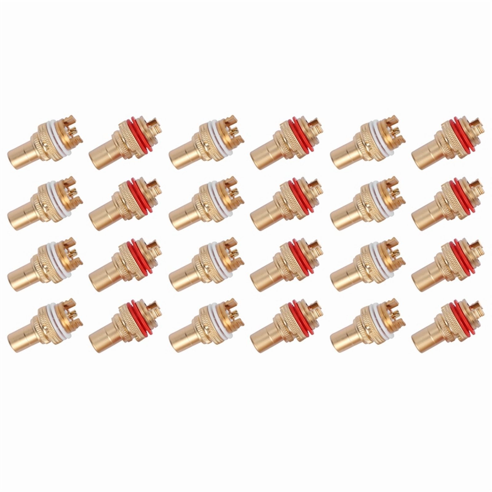 24Pcs Red+White RCA Female Socket Chassis High Quality RCA Female ...