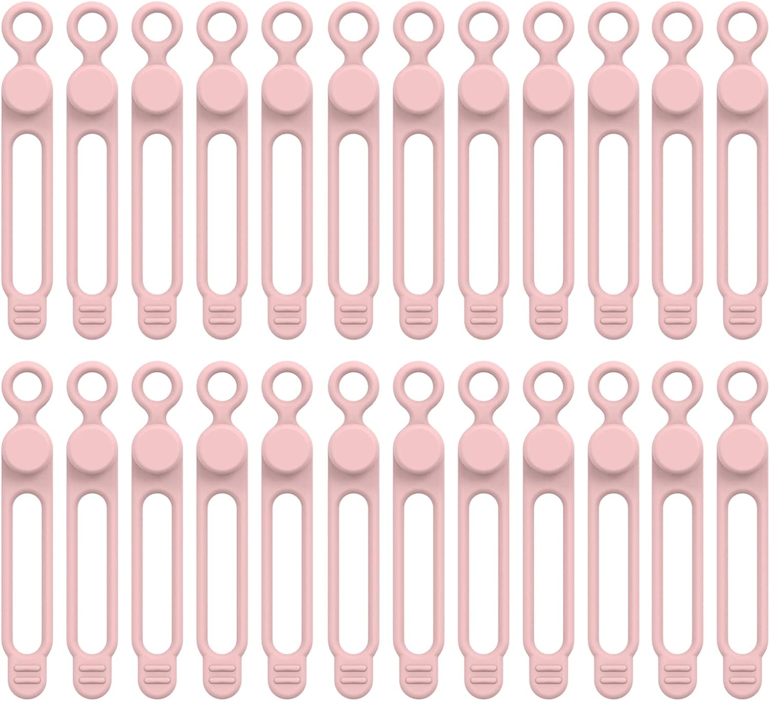 24Pcs Reusable Cable Ties, Elasticity Self Fastening Buckl Wire Winder ...