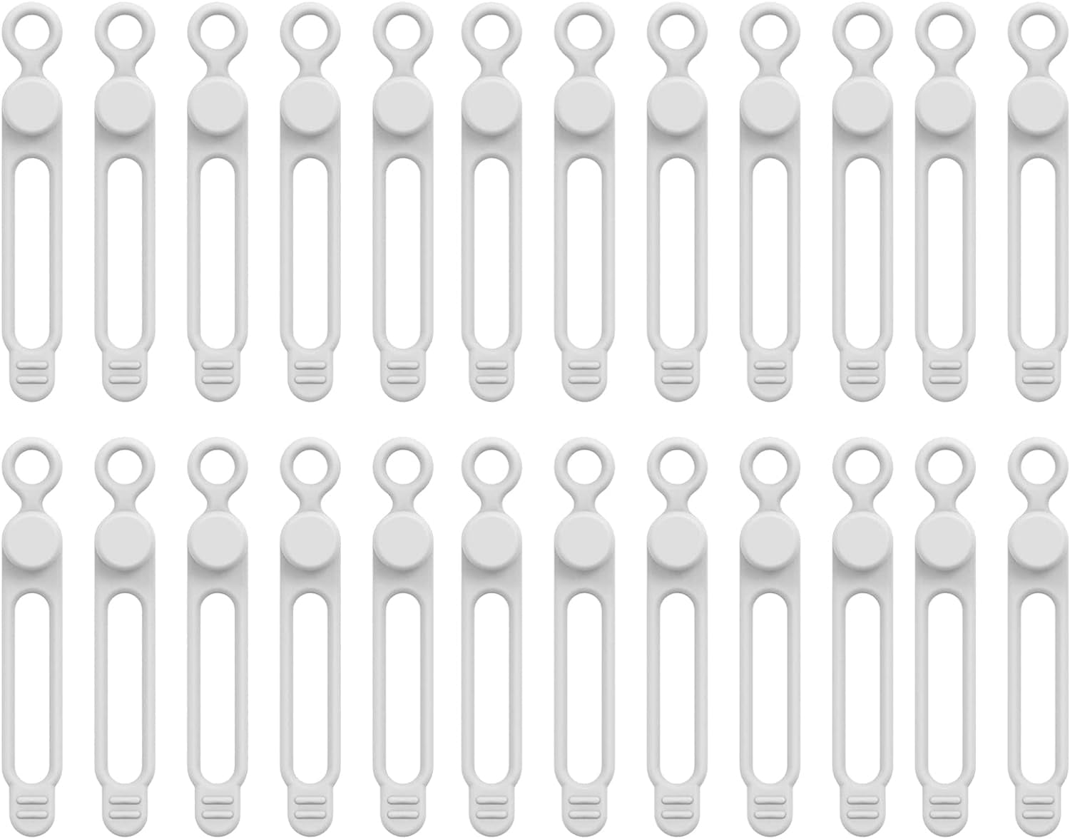 24Pcs Reusable Cable Ties, Elasticity Self Fastening Buckl Wire Winder ...