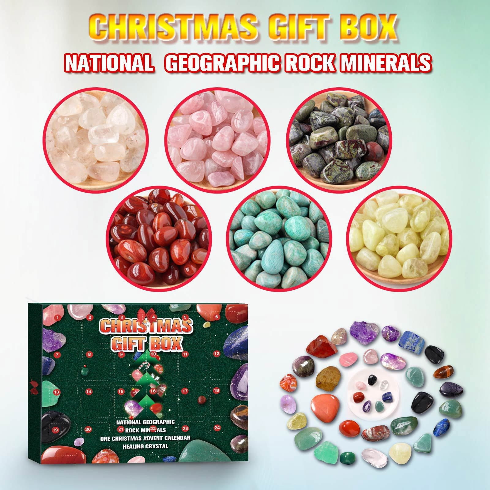 24Pcs Rubber Bath Toy Christmas Countdown Advent Calendar Blind-Box ...